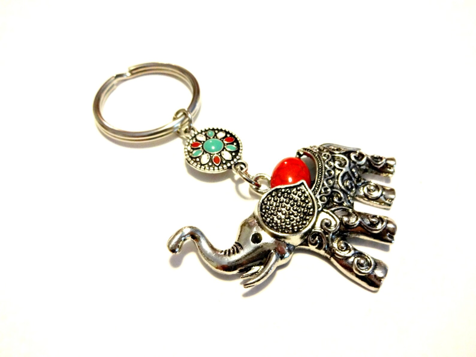 Elephant Keychain Elephant Gifts Tribal Keychain Jade - Etsy