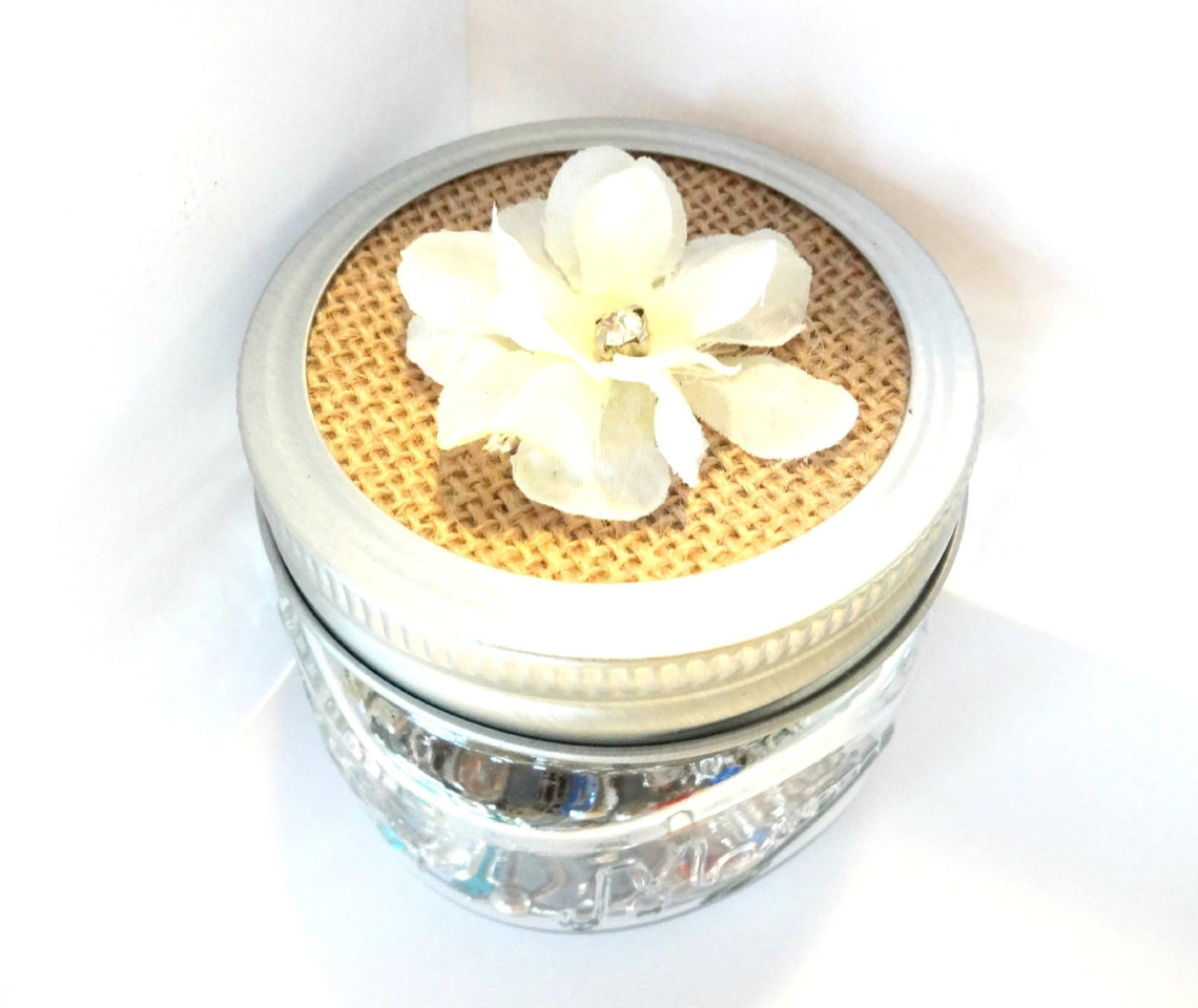 Rustic Burlap Wedding Favor Decorative Burlap Mason Jar - Etsy