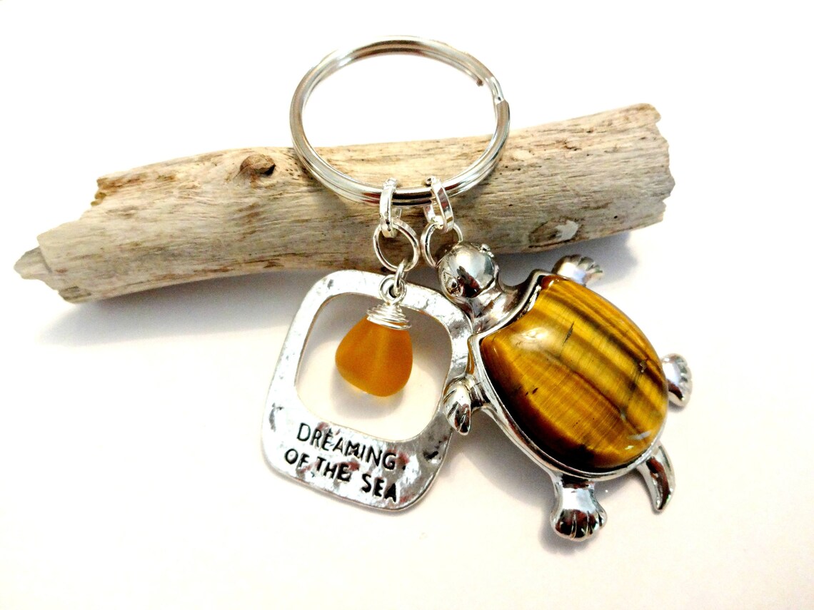 Sea Turtle Key Chain Dreaming of the Sea Charm Keychain - Etsy