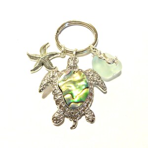 Sea Turtle Keychain, Mermaid Keychain, Starfish Keychain, Shell Key ...