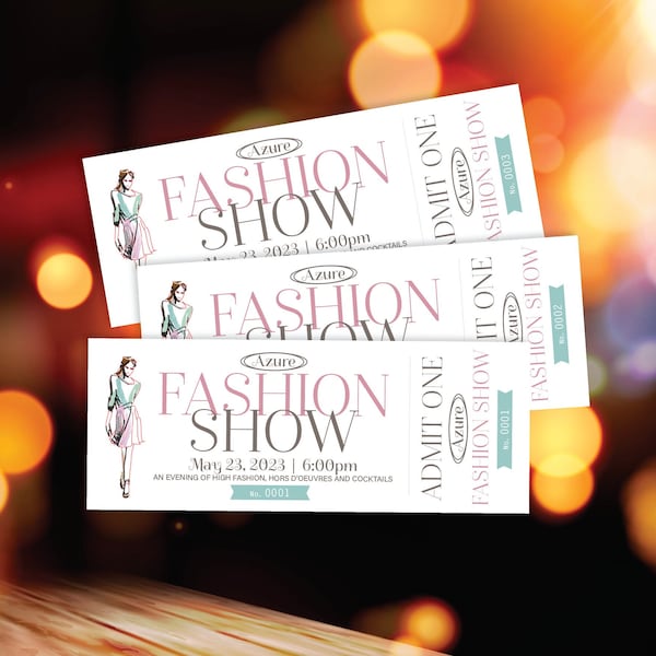 Fashion Show Ticket Template - Etsy