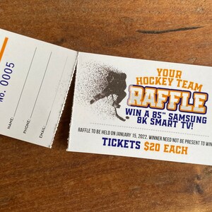 Custom Raffle Tickets, Full Design Included, Gala Ticket Printing ...