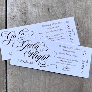 Gold Foil Gala Tickets, Full Design Included, Event Entry Ticket ...