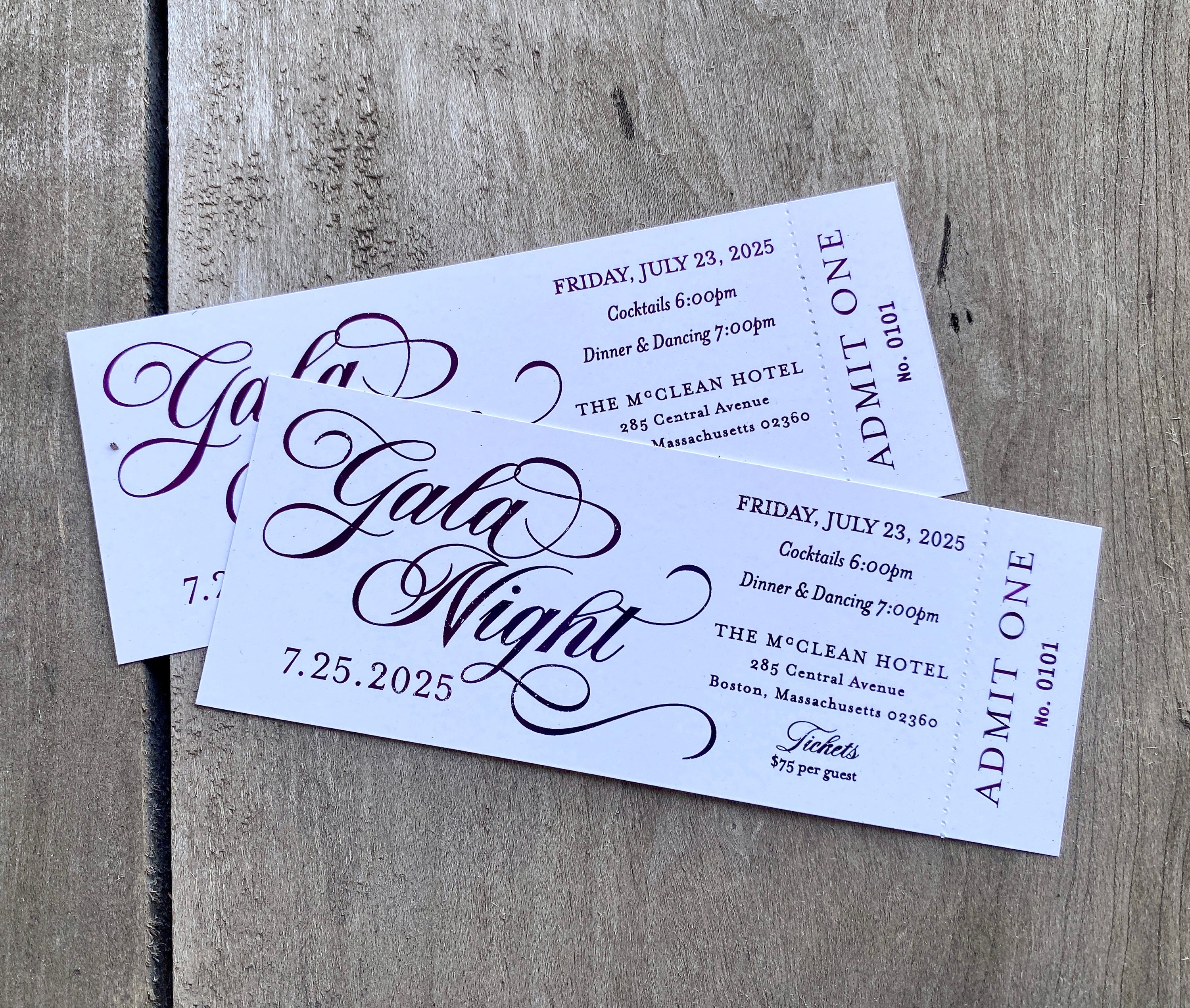 Gold Foil Gala Tickets, Full Design Included, Event Entry Ticket ...