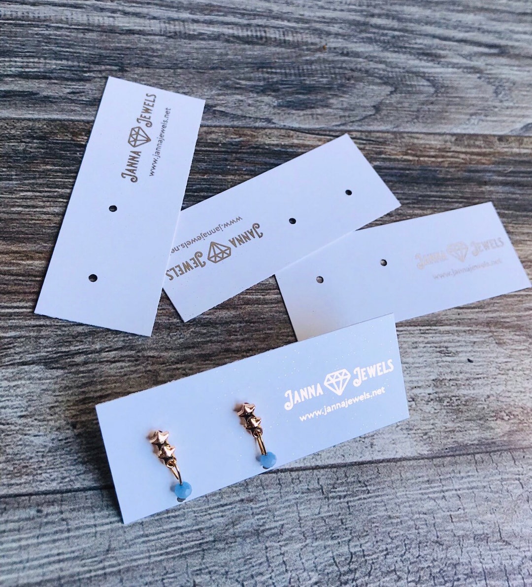 Logo Earring Cards , Custom Foil Jewelry Cards, Mini Stud Earring ...