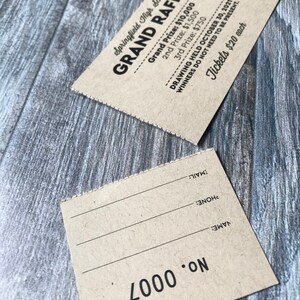 Custom Raffle Tickets, Full Design Included, Ticket Printing, Numbered ...