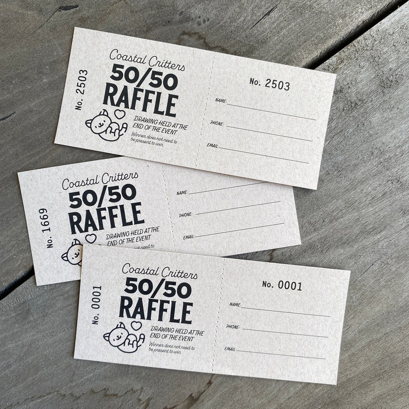 50/50 Raffle Template - Etsy