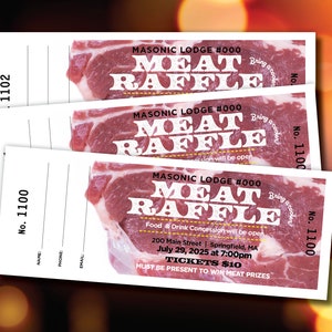 Custom Raffle Tickets, FREE DESIGN, Gala Event Ticket, Numbered Event ...