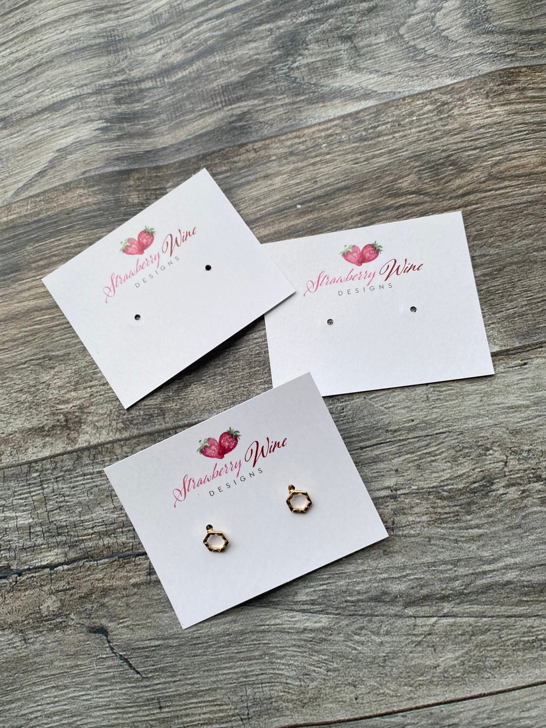 Custom Logo Earring Cards: Stud & Hoop Jewelry Display (set of 25) - Etsy