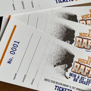 Custom Raffle Tickets, Full Design Included, Gala Ticket Printing ...