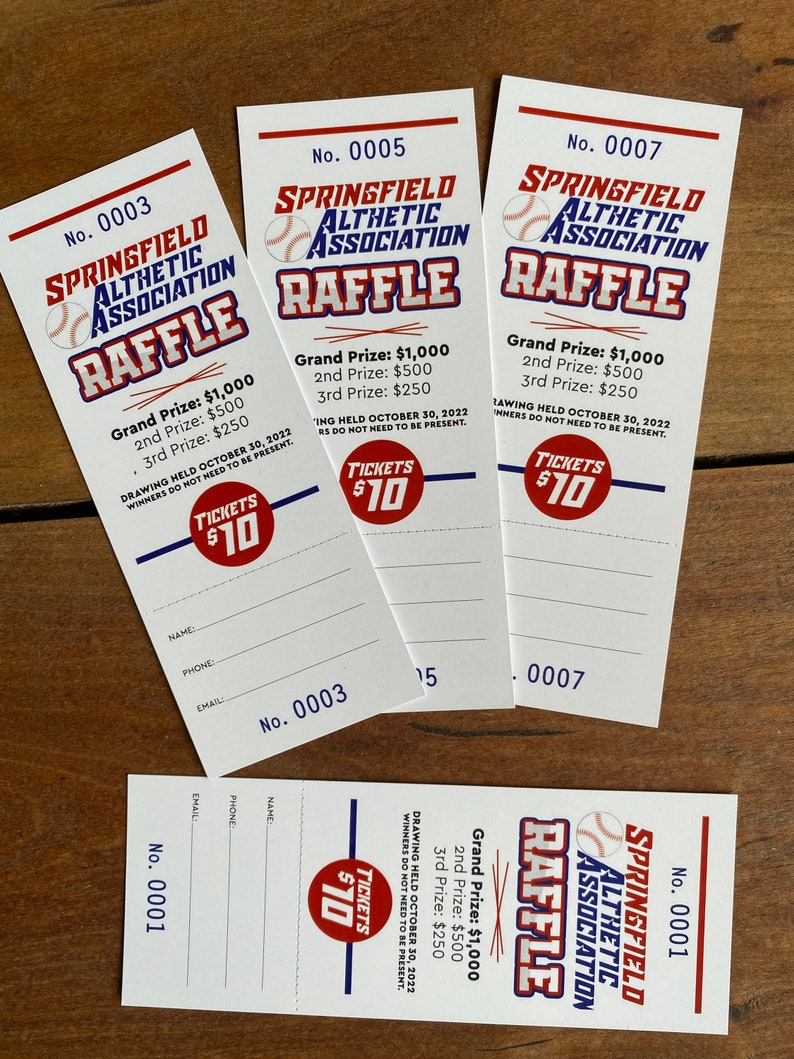 Custom Raffle Tickets Full Design Included Gala Ticket - Etsy