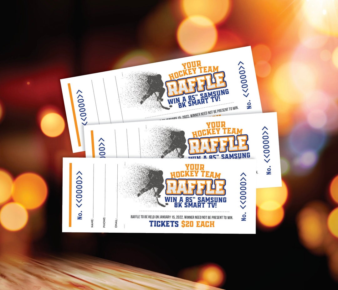 Custom Raffle Tickets, Full Design Included, Gala Ticket Printing ...