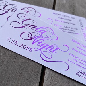 Gold Foil Gala Tickets, Full Design Included, Event Entry Ticket ...