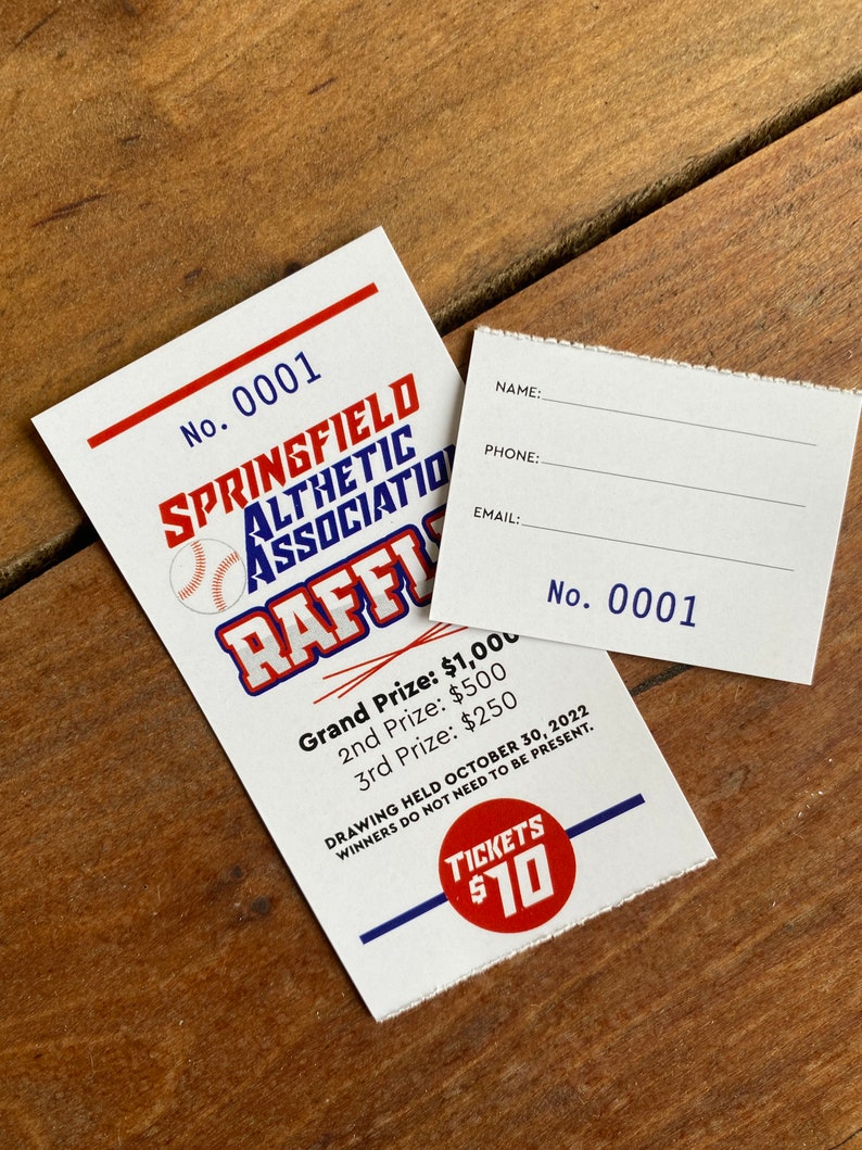 Custom Raffle Tickets Full Design Included Gala Ticket - Etsy