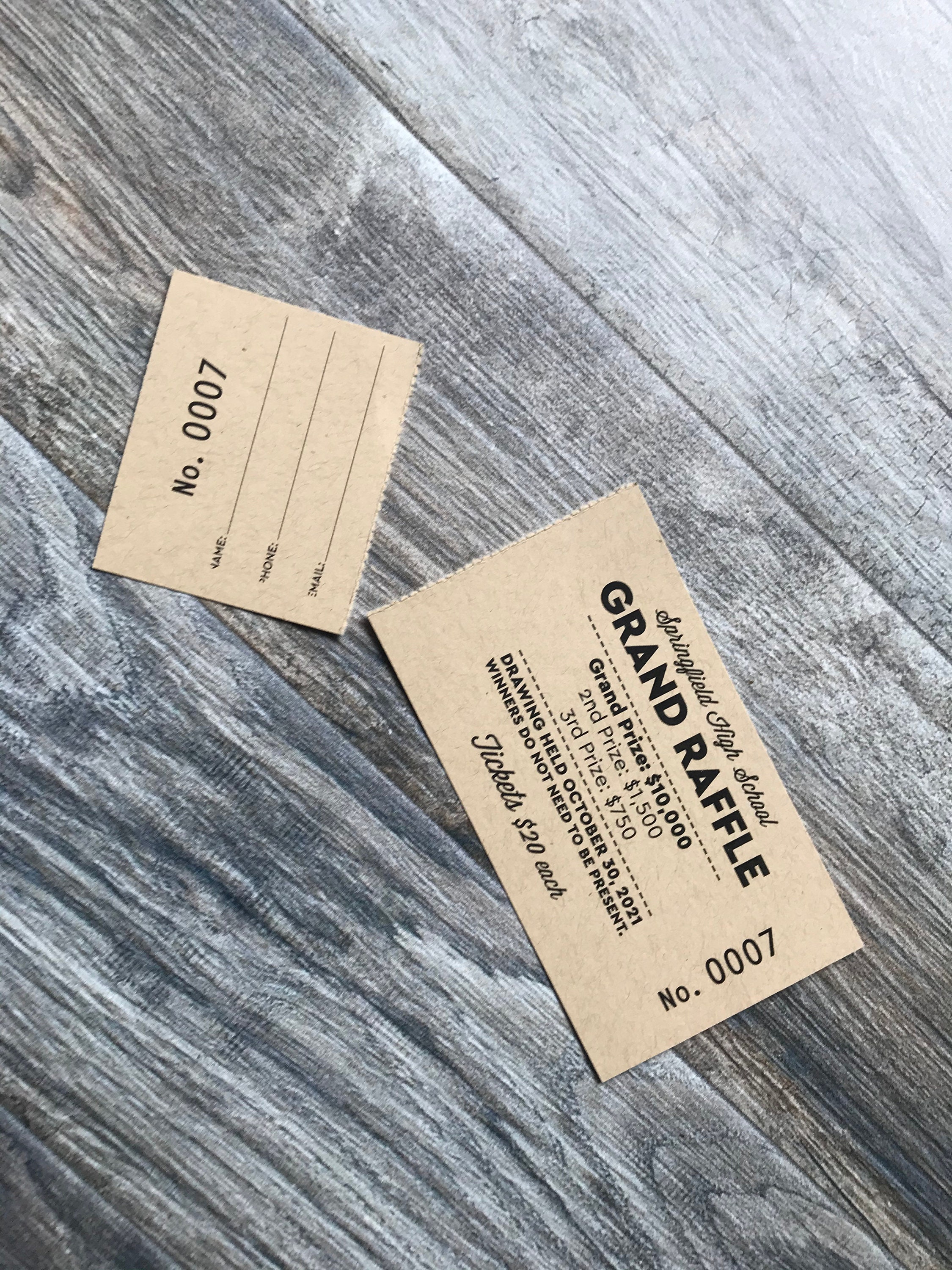 Custom Raffle Tickets Full Design Included Gala Ticket | Etsy