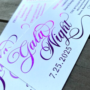 Gold Foil Gala Tickets, Full Design Included, Event Entry Ticket ...