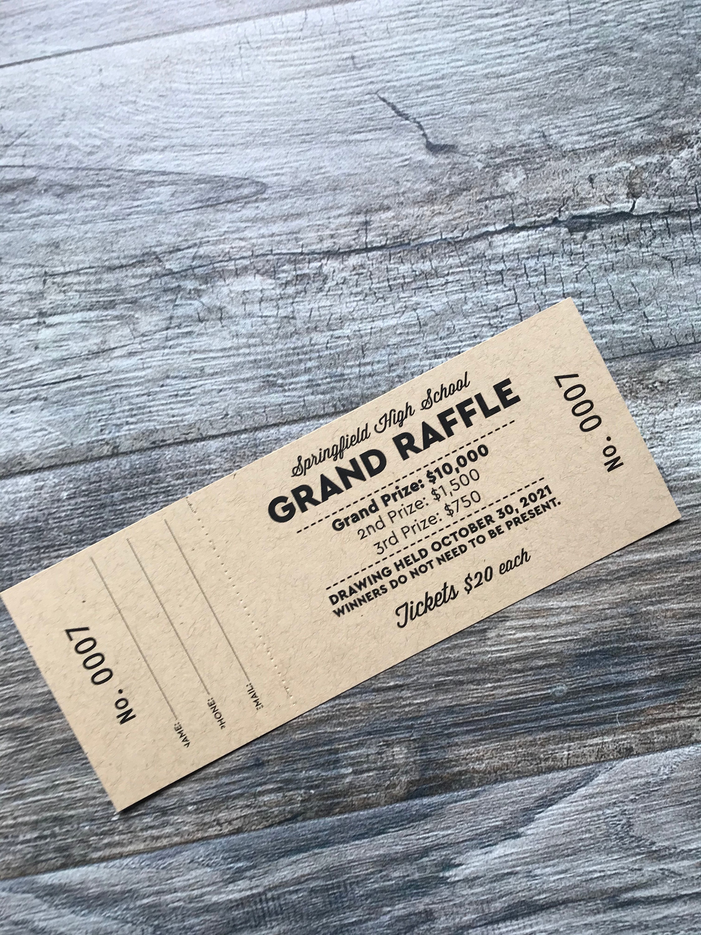 Custom Raffle Tickets Full Design Included Gala Ticket | Etsy