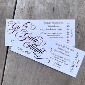 Gold Foil Gala Tickets, Full Design Included, Event Entry Ticket ...