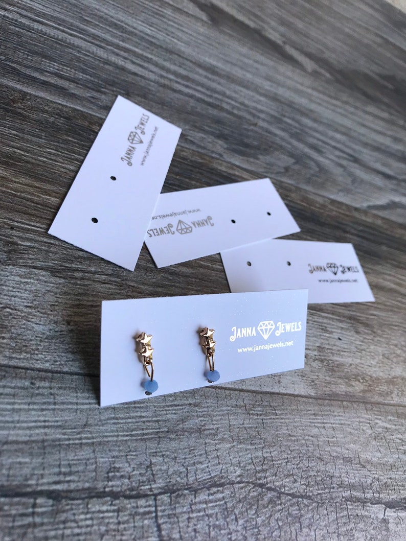Logo Earring Cards Custom Foil Jewelry Cards Mini Stud - Etsy
