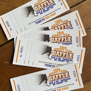 Custom Raffle Tickets, Full Design Included, Gala Ticket Printing ...