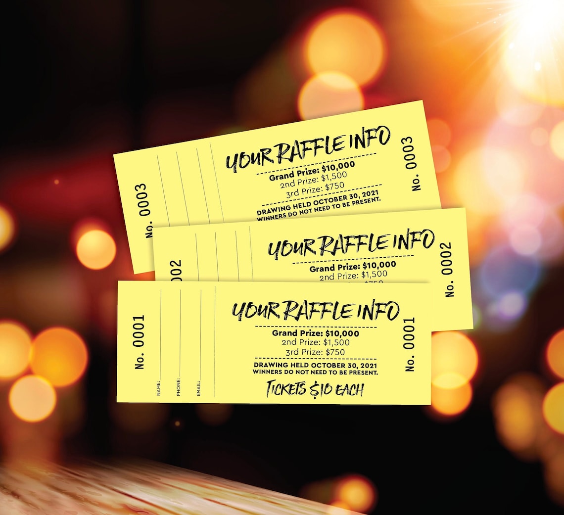 Custom Raffle Tickets Full Design Included Ticket Printing | Etsy
