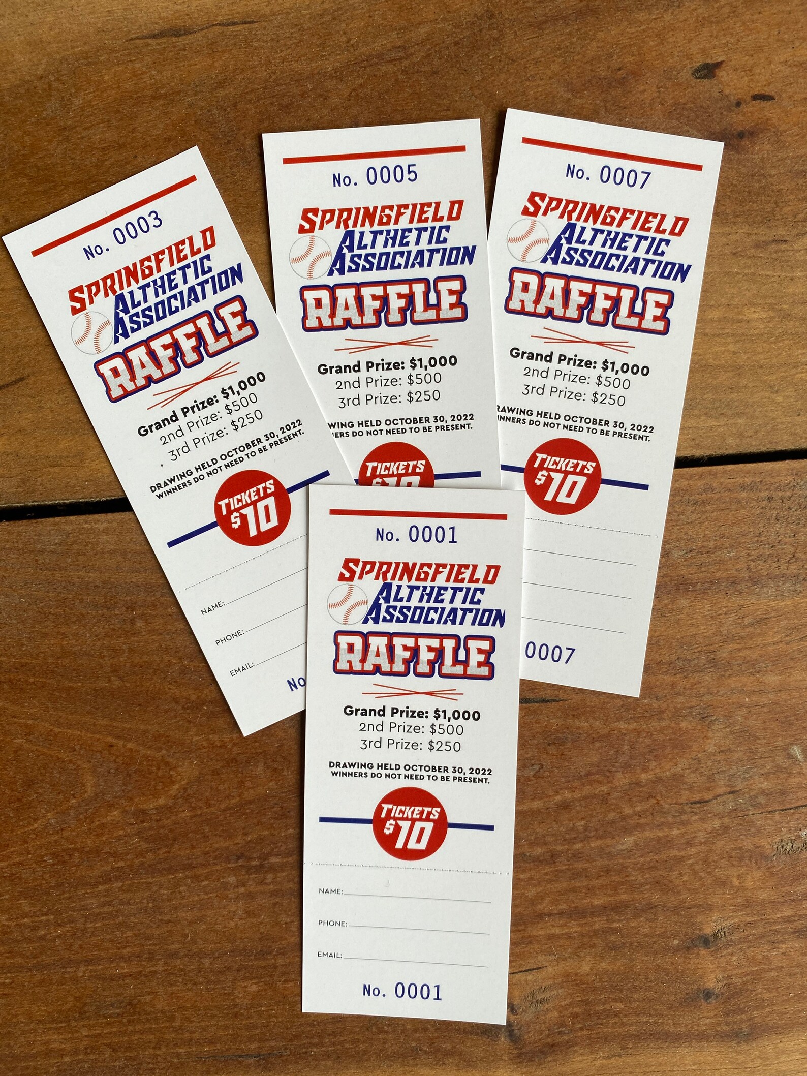 Custom Raffle Tickets, Full Design Included, Gala Ticket Printing ...