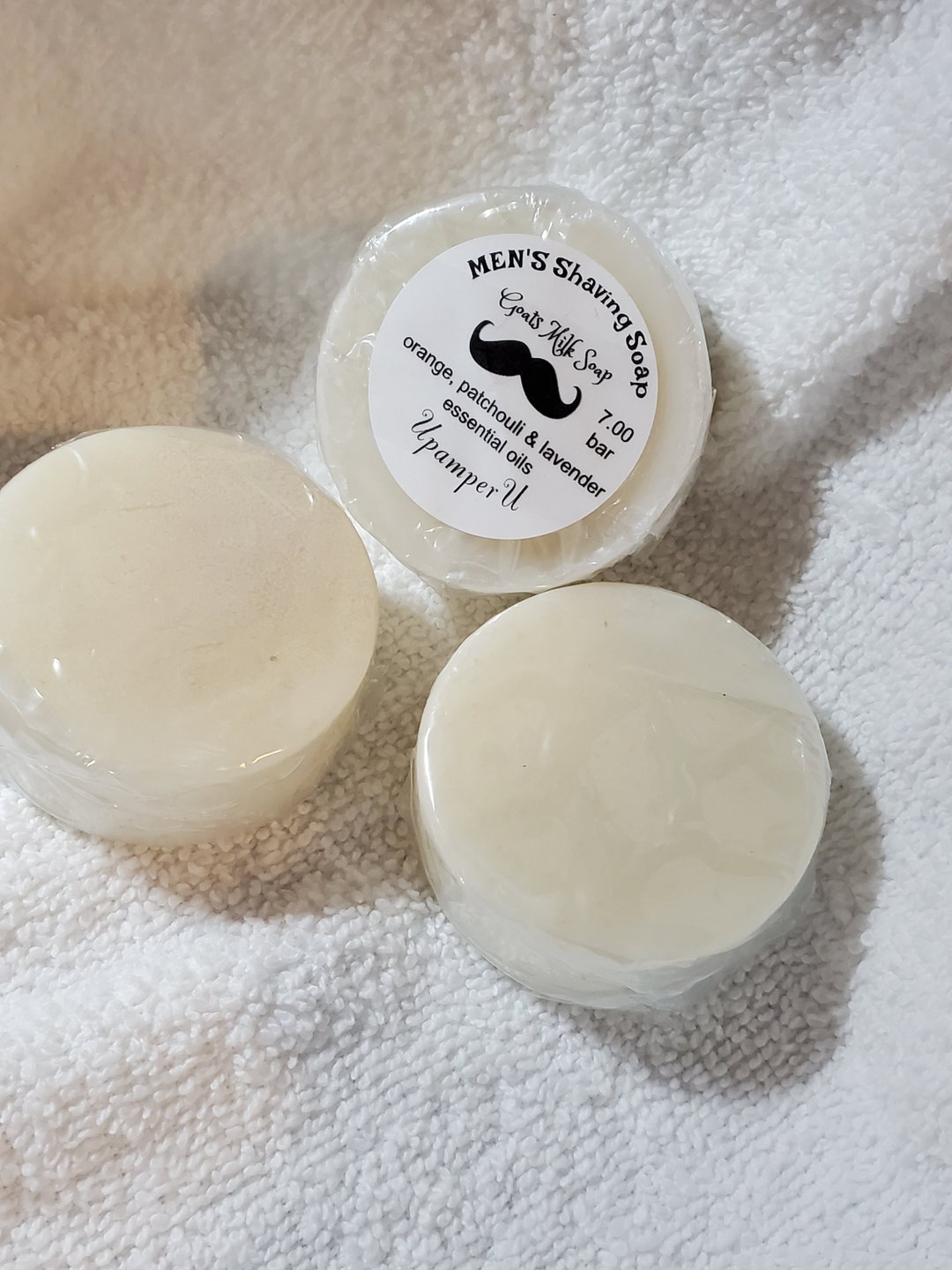 SHAVE PUCK SOAP, Men's Shaving Soap With Essential Oils and Kalolin ...