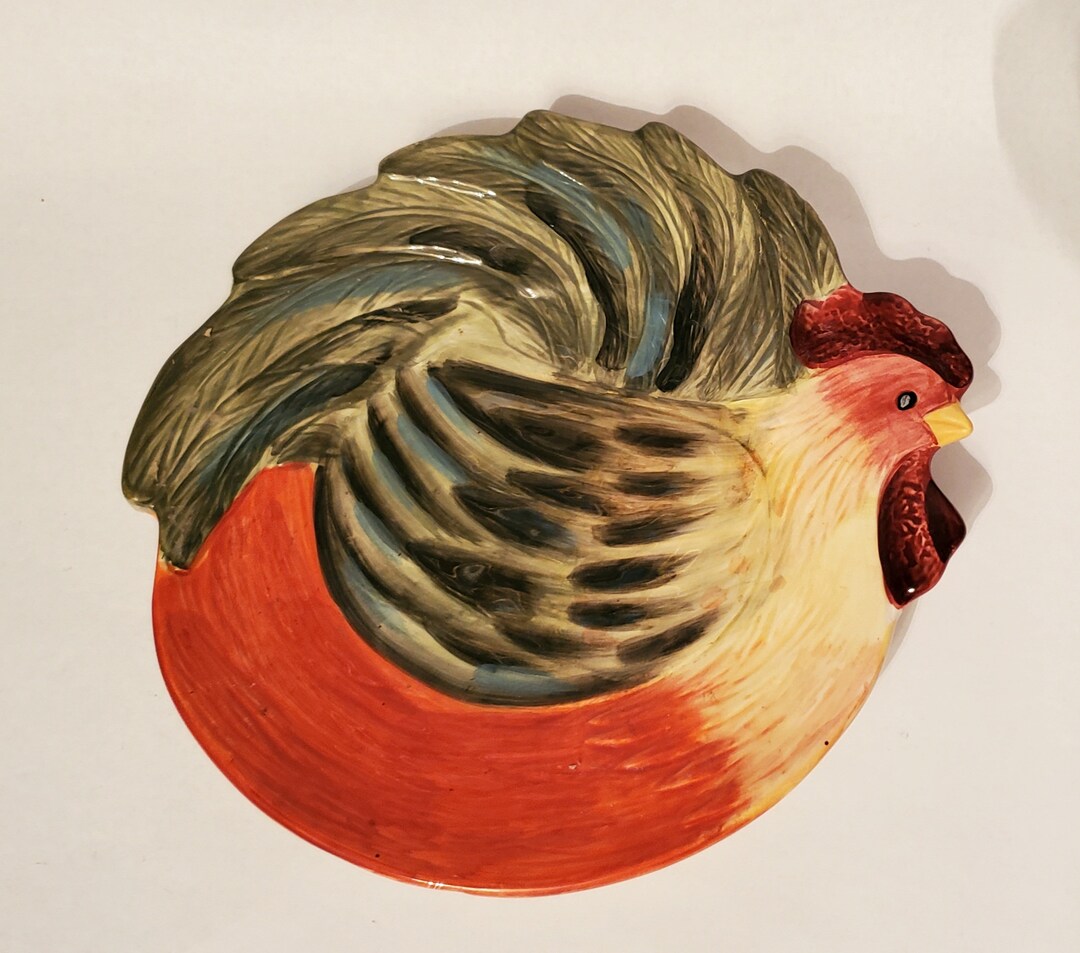 Yankee Chicken Plate Perfect for Kitchen Wall or to Put 3 Wick - Etsy