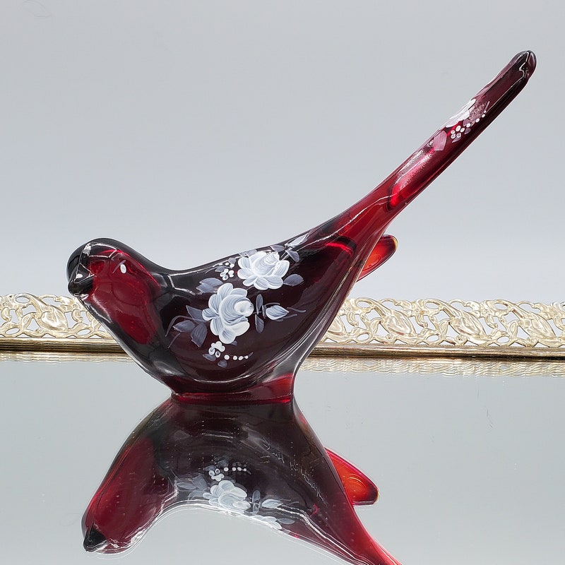 Fenton Glass Bird - Etsy