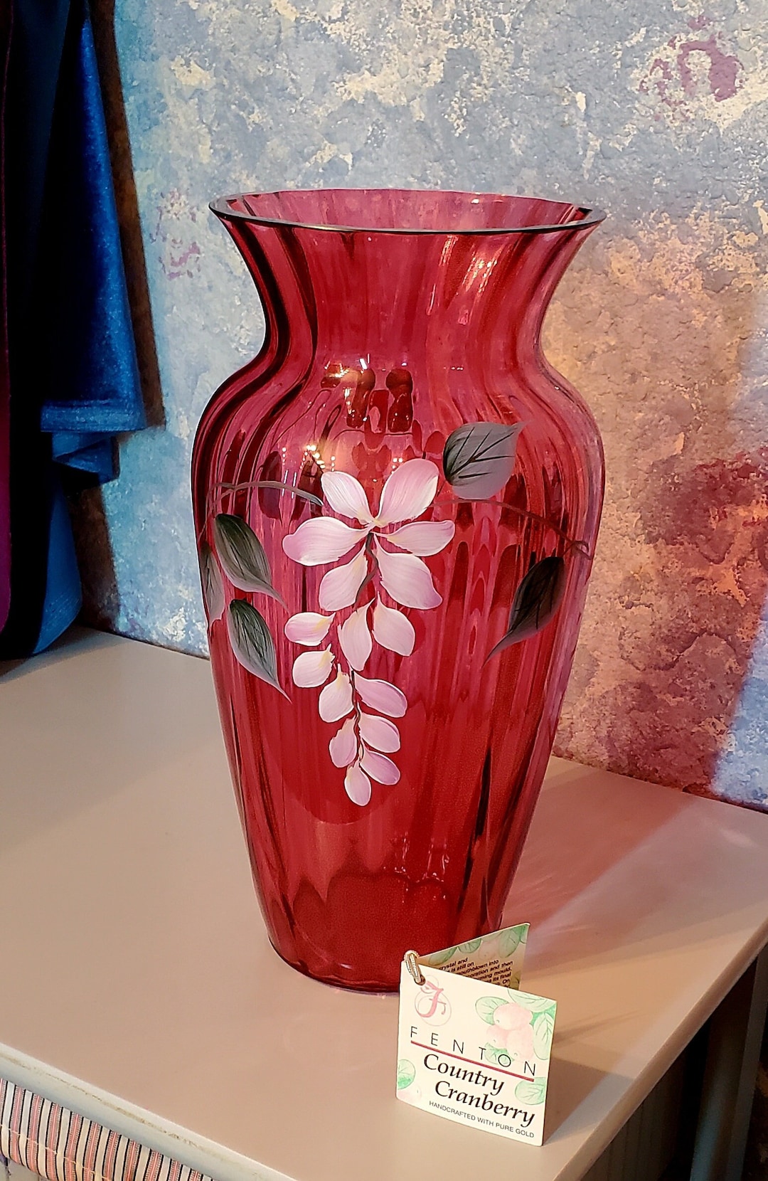 FENTON Vase Limited Edition 1022 Sign and Numbered 10 Tall Mint ...