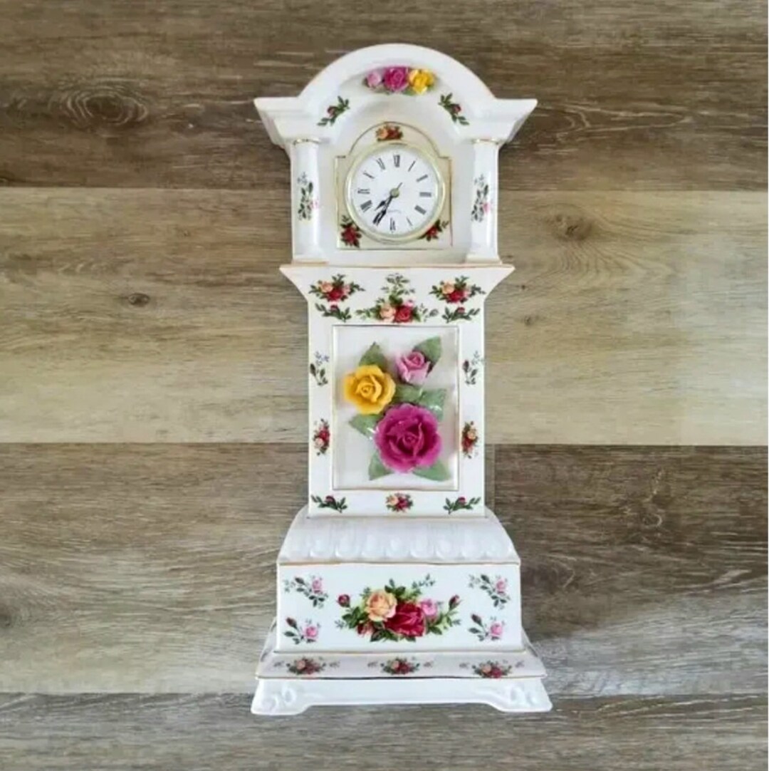 Royal Albert Old Country Roses Fine China Grandfather Clock 15 1⁄2 ...