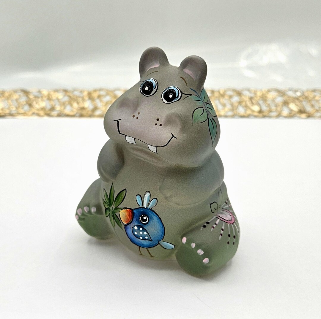 Fenton Gray Happy Hippo Limited Edition Custom Order 19 Out of 23 in ...