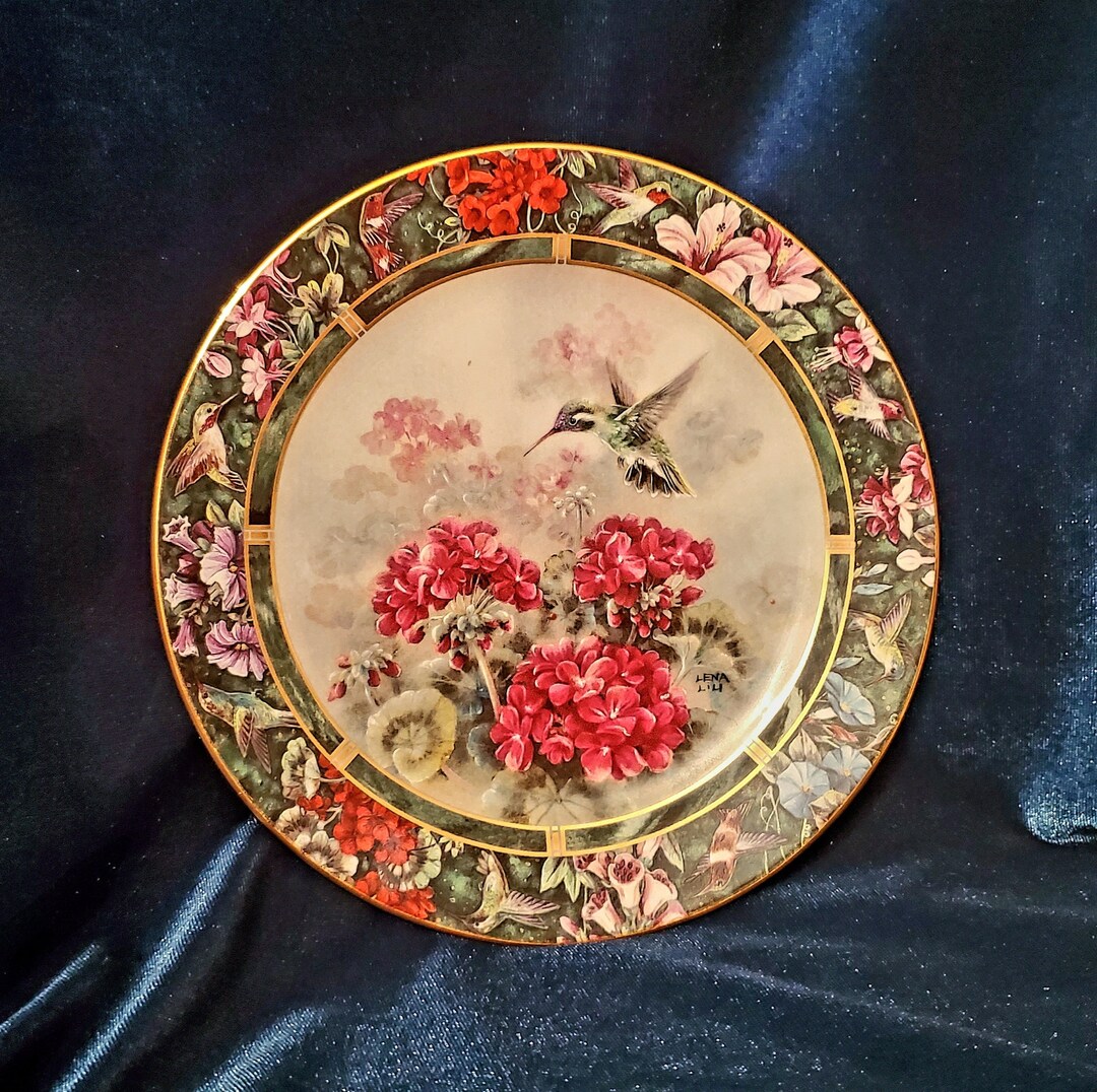 Lena Liu's White-eared Hummingbird Limited Edition Plate From Lena Liu ...