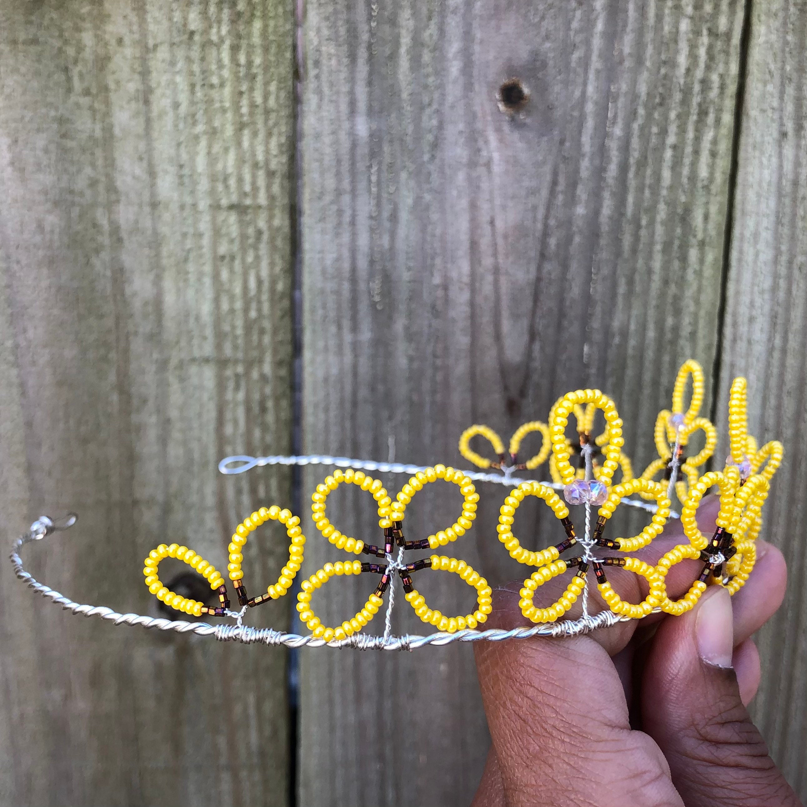 Sunflower Crown Sunflower Tiara Wedding Hair Accessories - Etsy