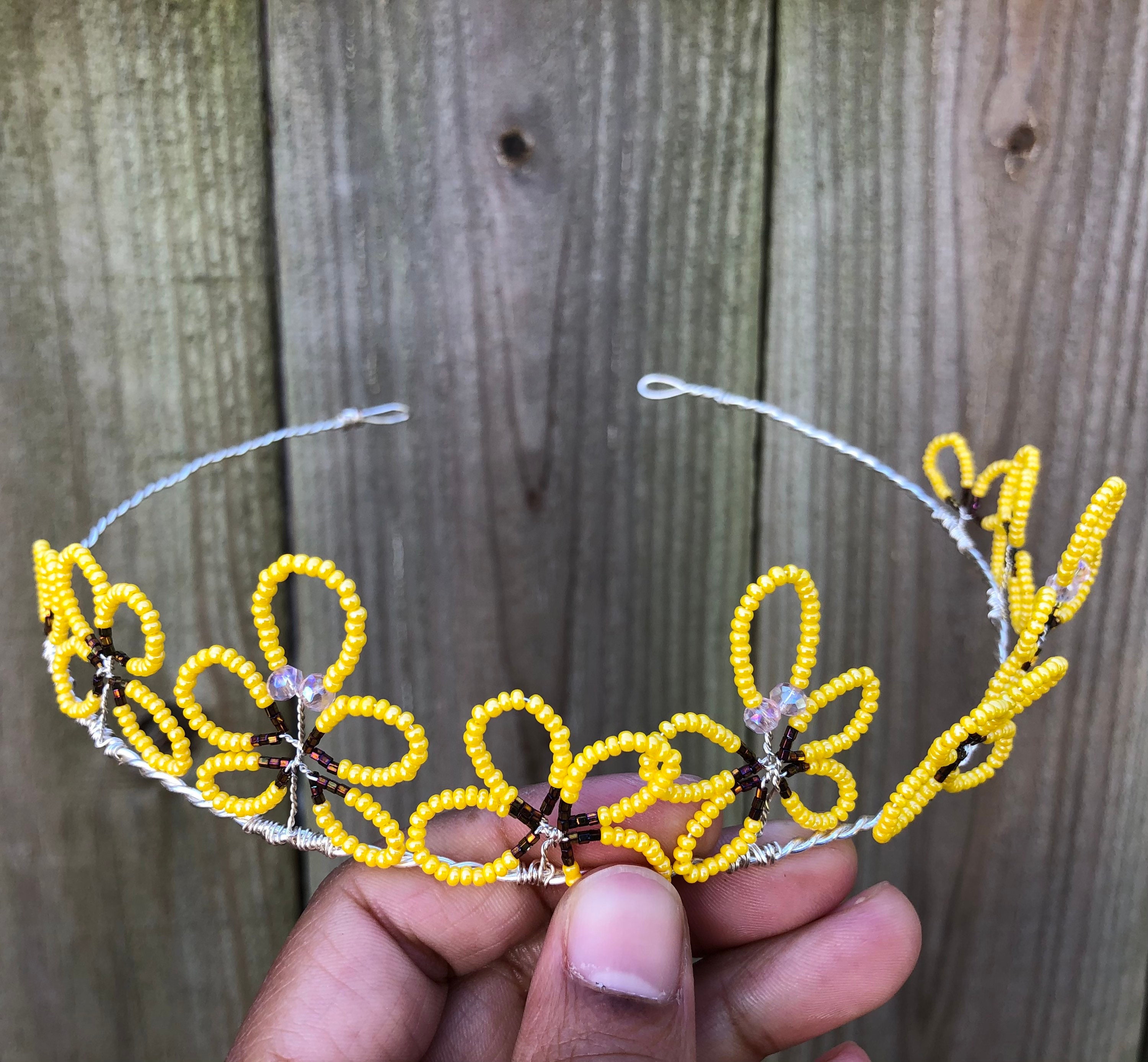 Sunflower Crown Sunflower Tiara Wedding Hair Accessories - Etsy