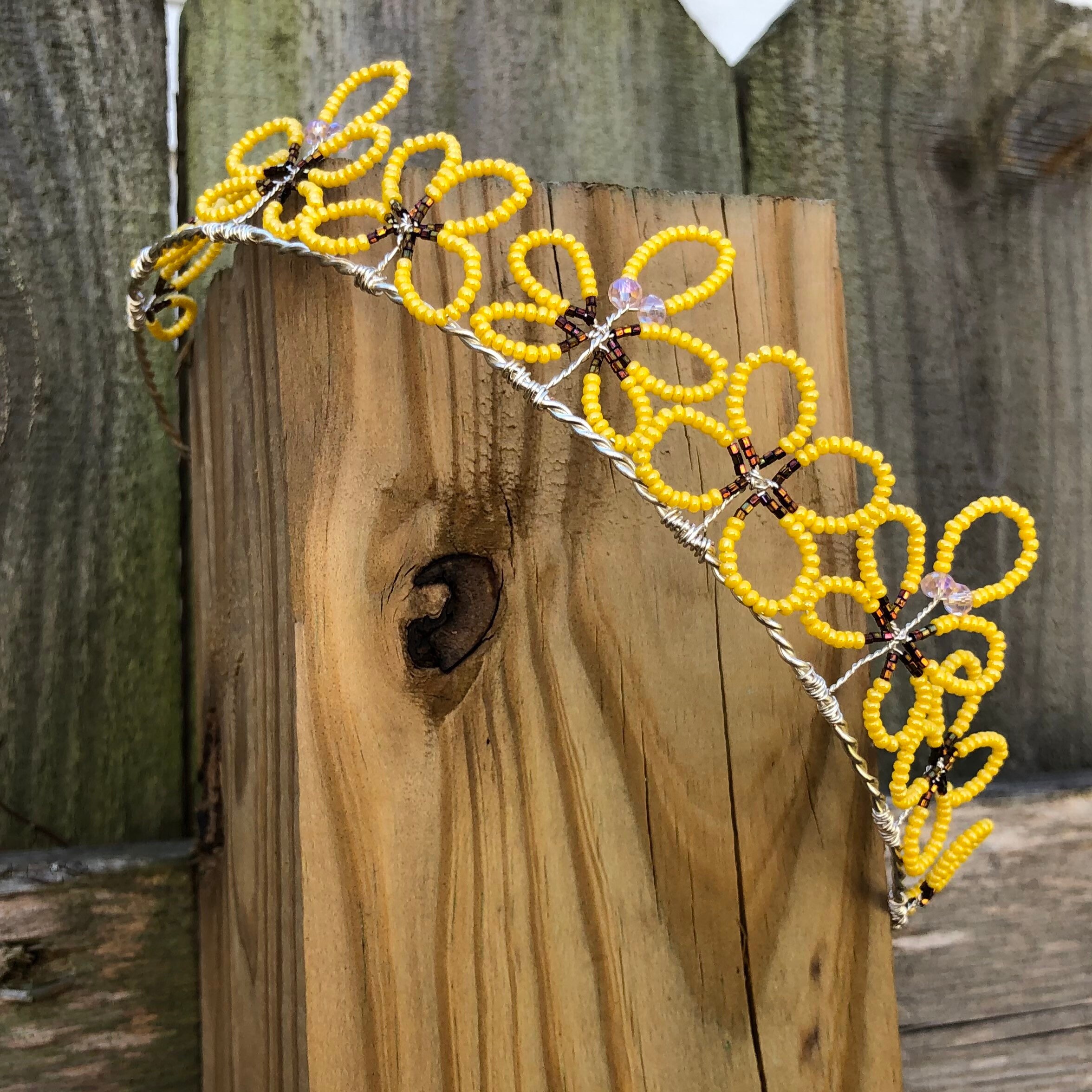 Sunflower Crown Sunflower Tiara Wedding Hair Accessories - Etsy
