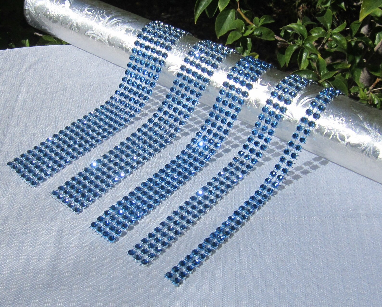 6 Rows Wide 1 of Sparkly Rhinestone Mesh Ribbon Trim - Etsy