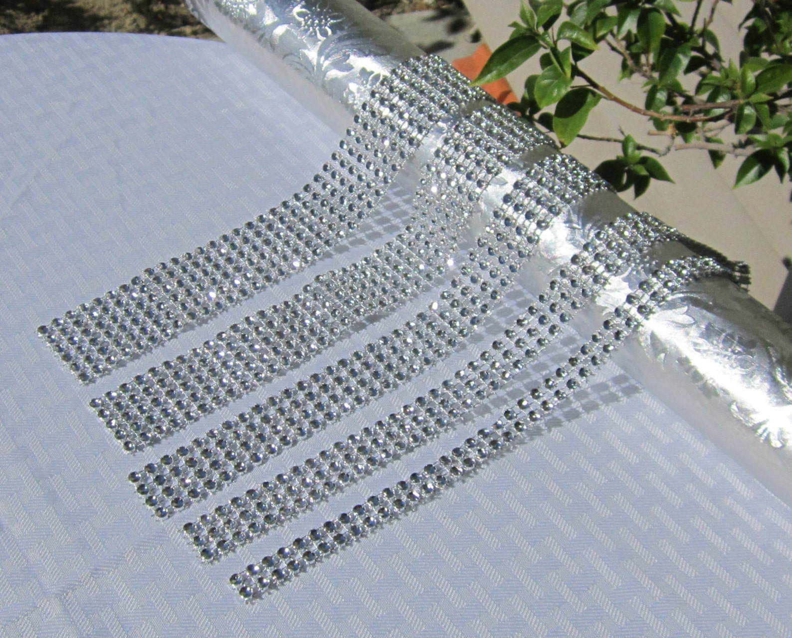 6 Rows Wide 1 of Sparkly Rhinestone Mesh Ribbon Trim | Etsy