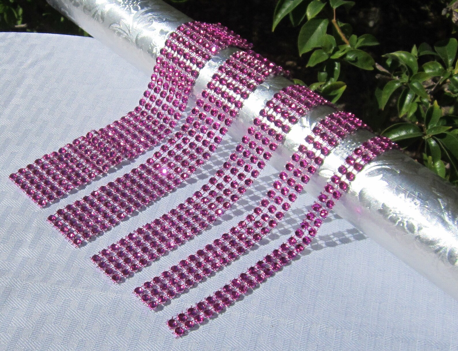 6 Rows Wide 1 of Sparkly Rhinestone Mesh Ribbon Trim - Etsy