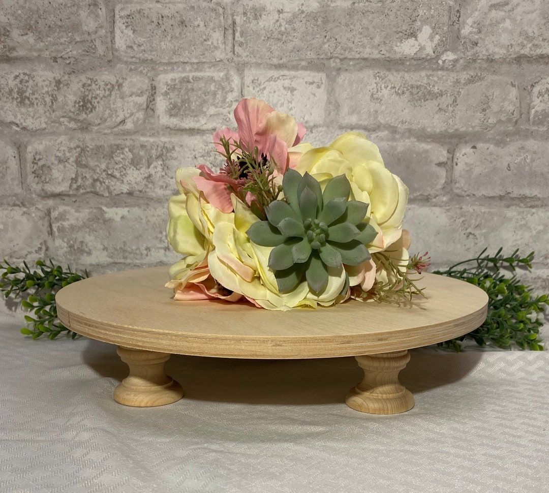 Unfinished Wood Cake Stand 16 40.5cm Paint It Yourself to Match Your ...