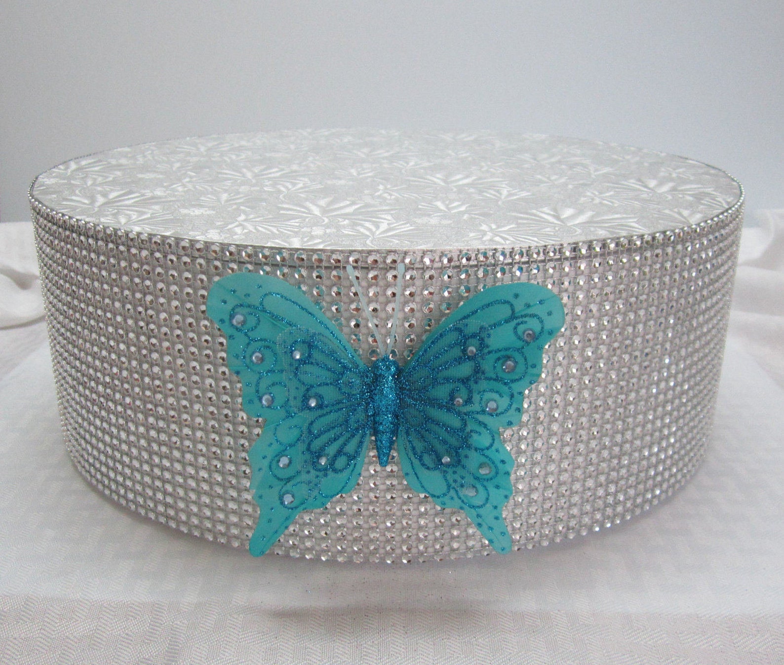 16 Round Butterfly Cake Stand Rhinestone Mesh Bling - Etsy