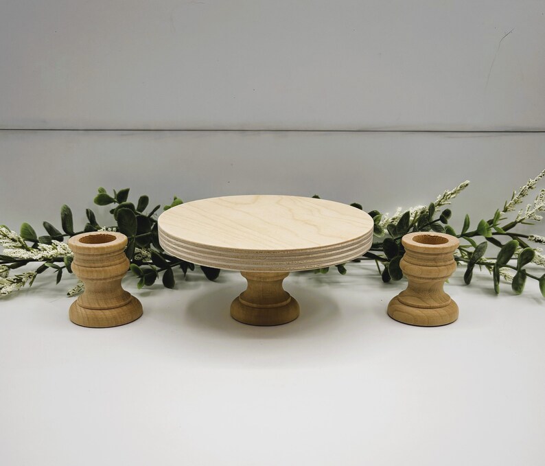 Unity Candle Set, 3 Piece Unfinished Undecorated Natural Wood Unity ...