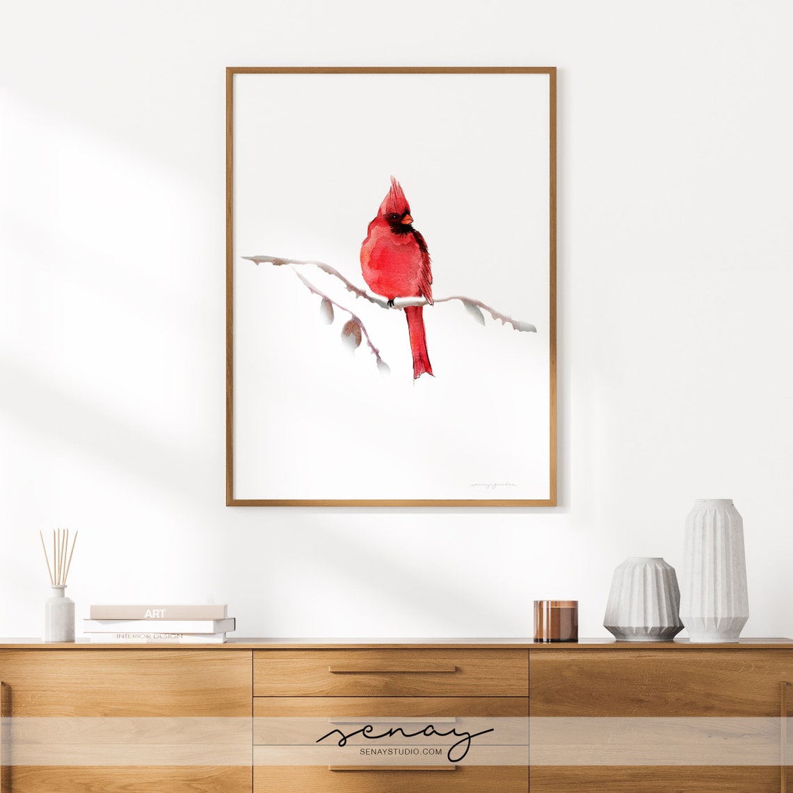 Red Cardinal Bird Art Print Perfect Gift for Her or Him - Etsy
