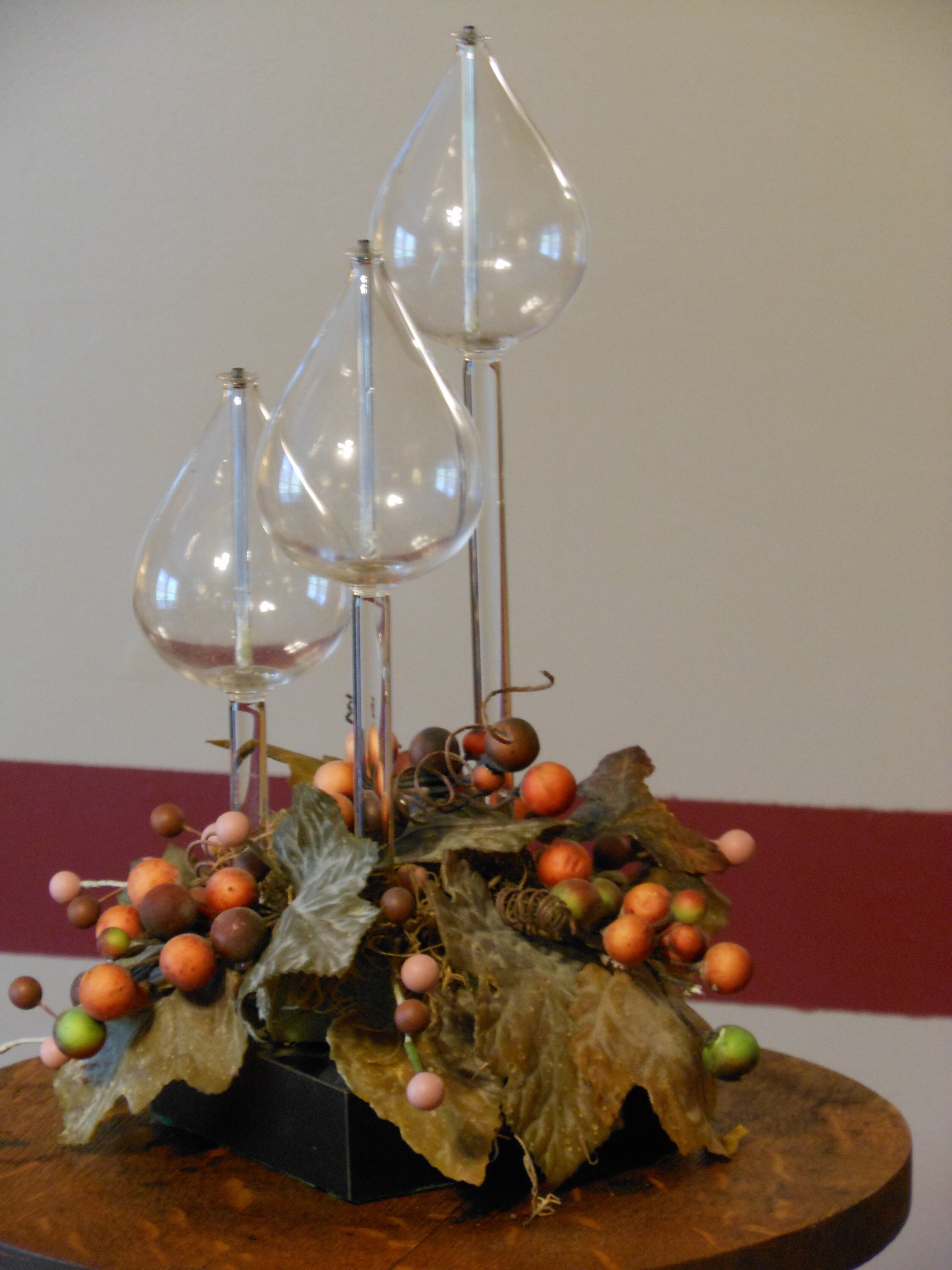 Glass Tear Drop Oil Lamp Centerpiece