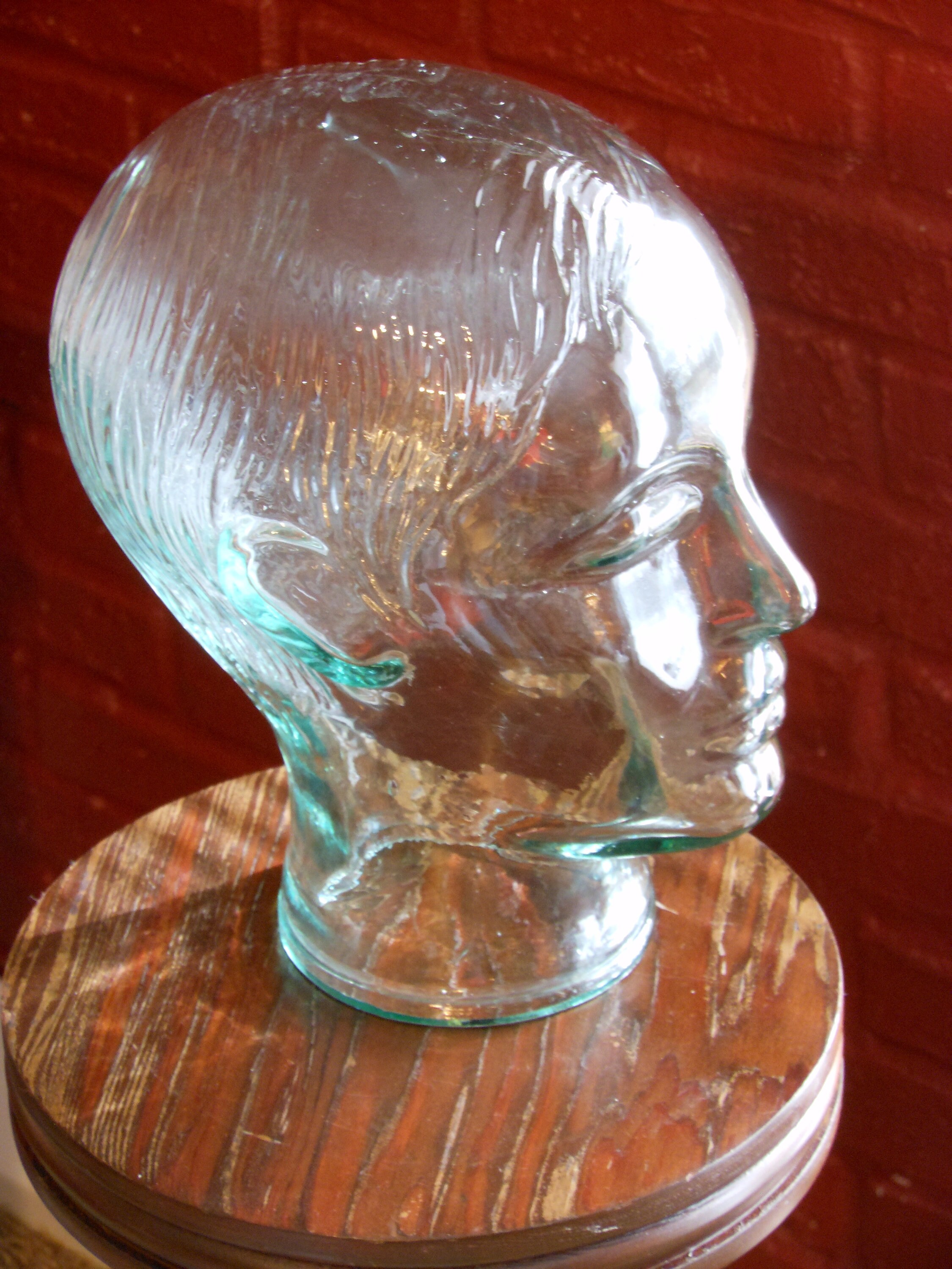 One Vintage, Hollow 10-Inch High Glass Head