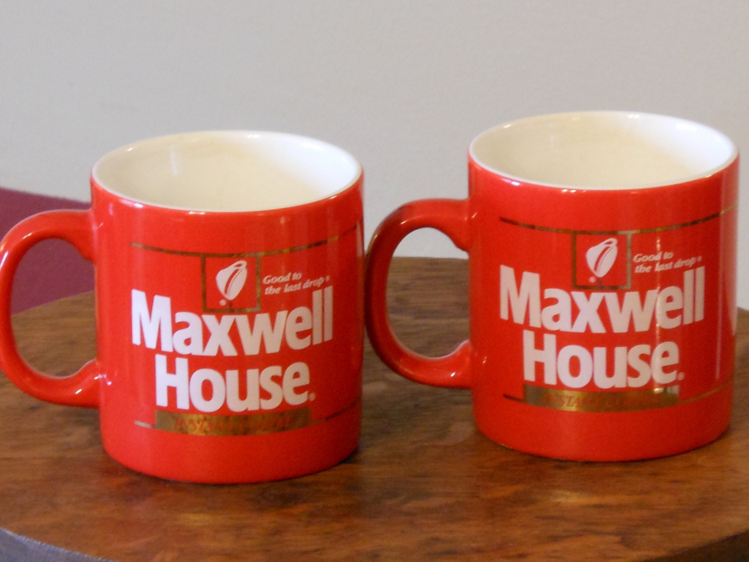 Classic Red Maxwell House Coffee Mugs