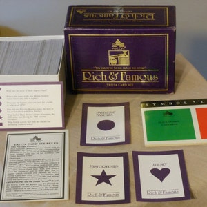 Rich & Famous Trivia Card Set 1984 - Etsy