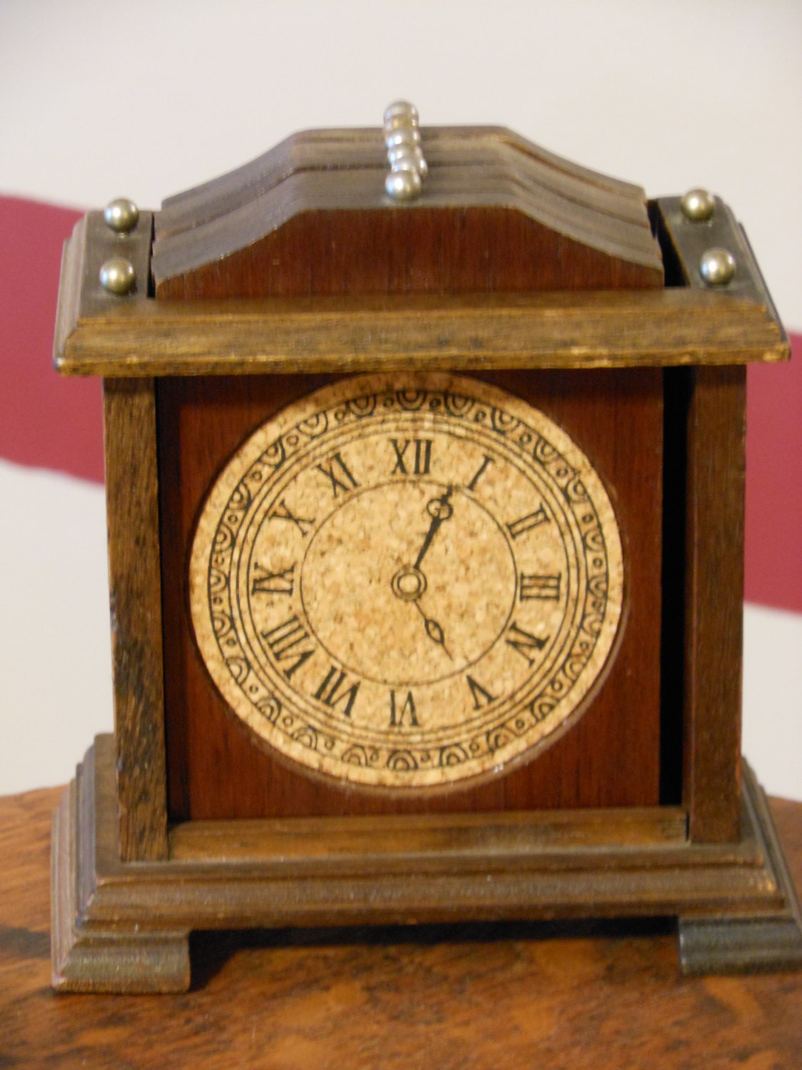Wooden Mantle Clock Coaster Set