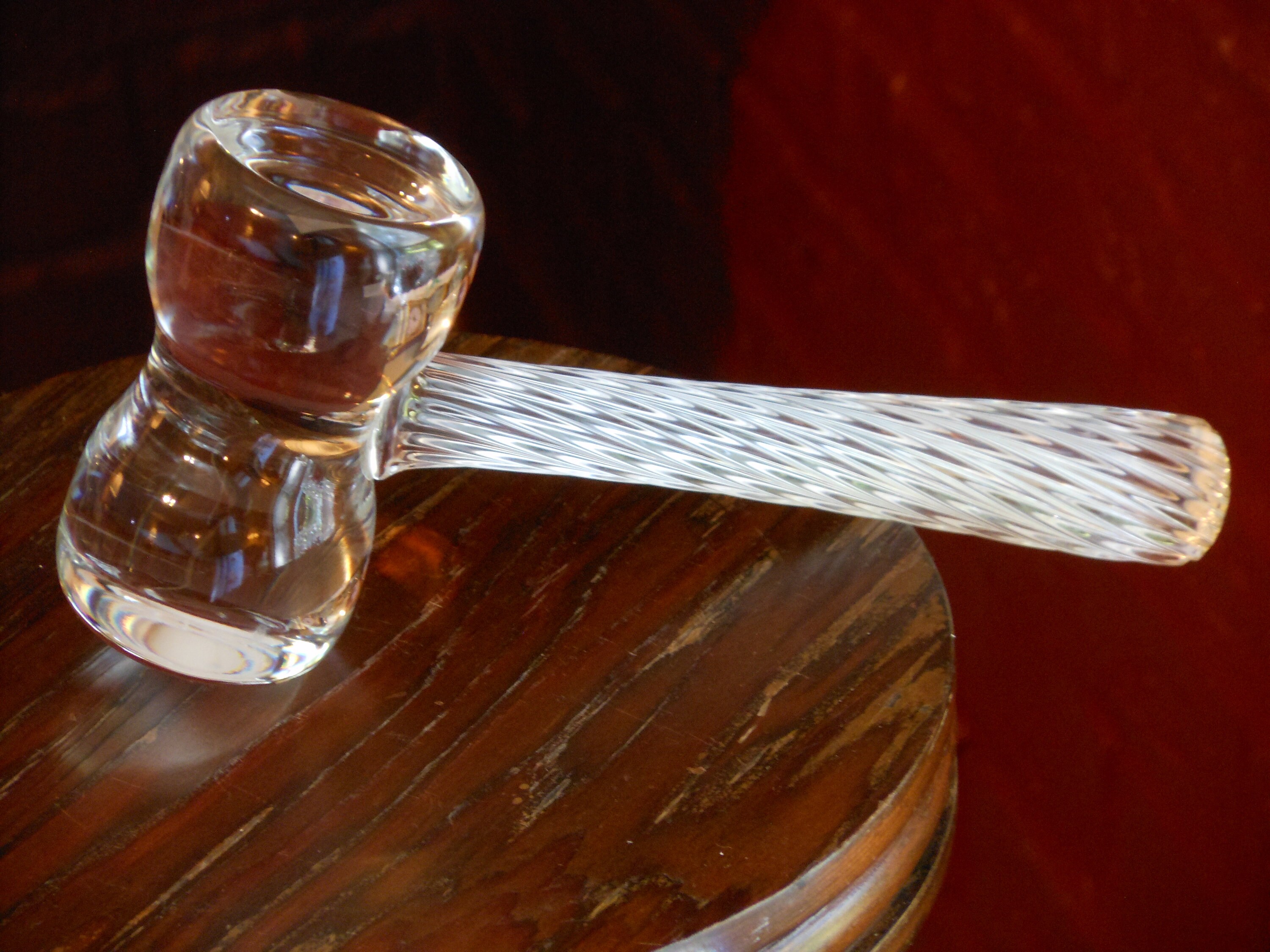 Solid Glass Gavel