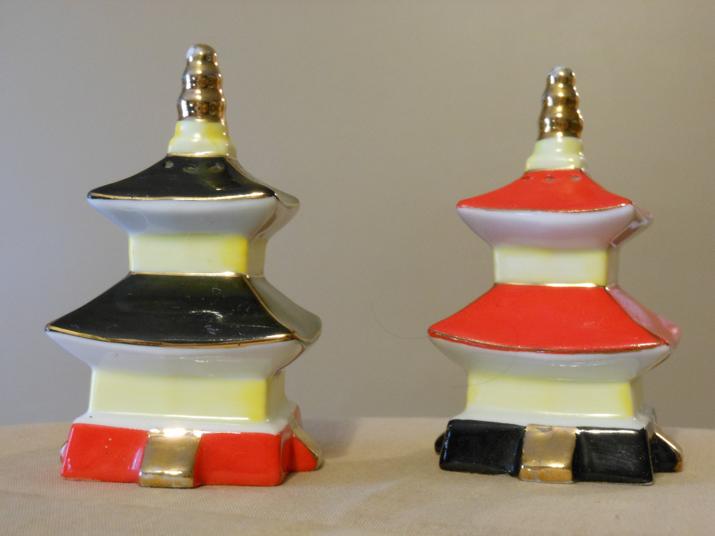 Vintage Pagoda Salt & Pepper Shakers